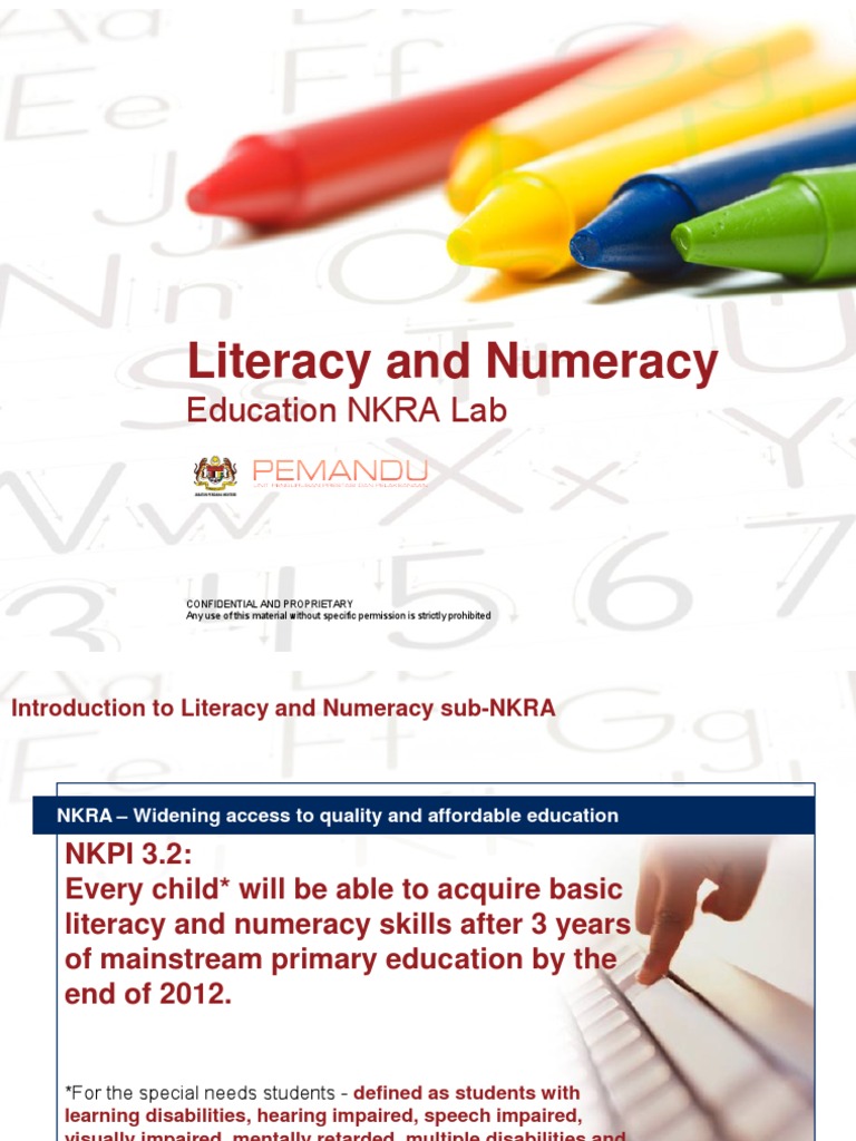 Literacy and Numeracy | PDF | Literacy | Teachers