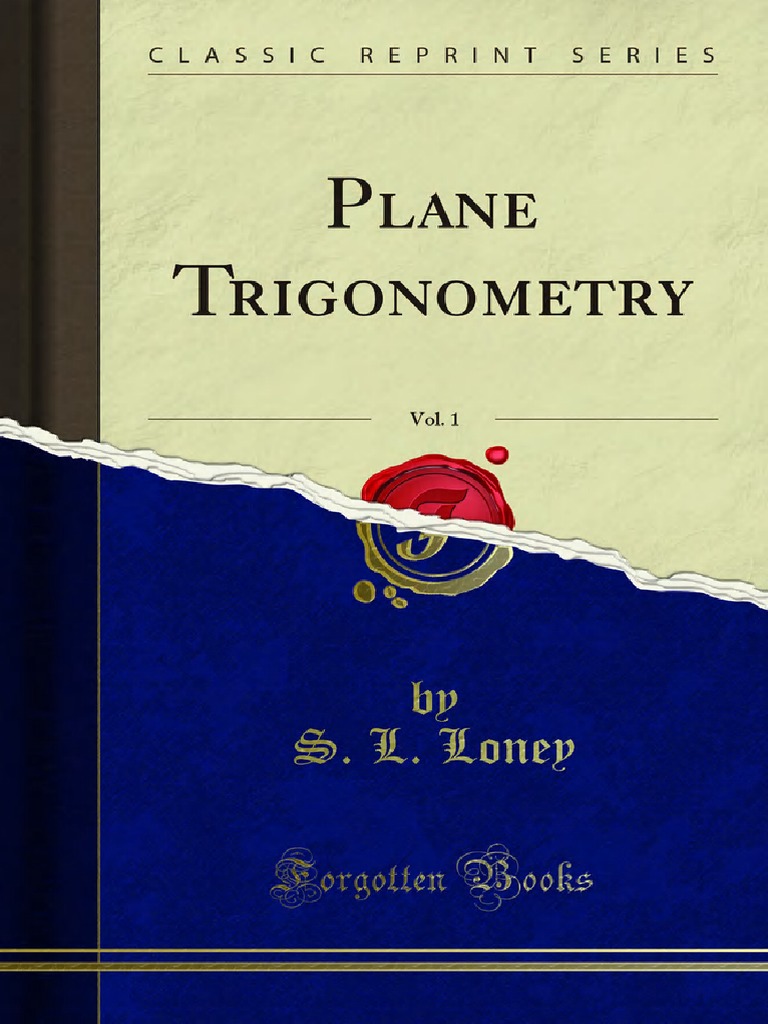 Plane Trigonometry v1 1000117863 | PDF