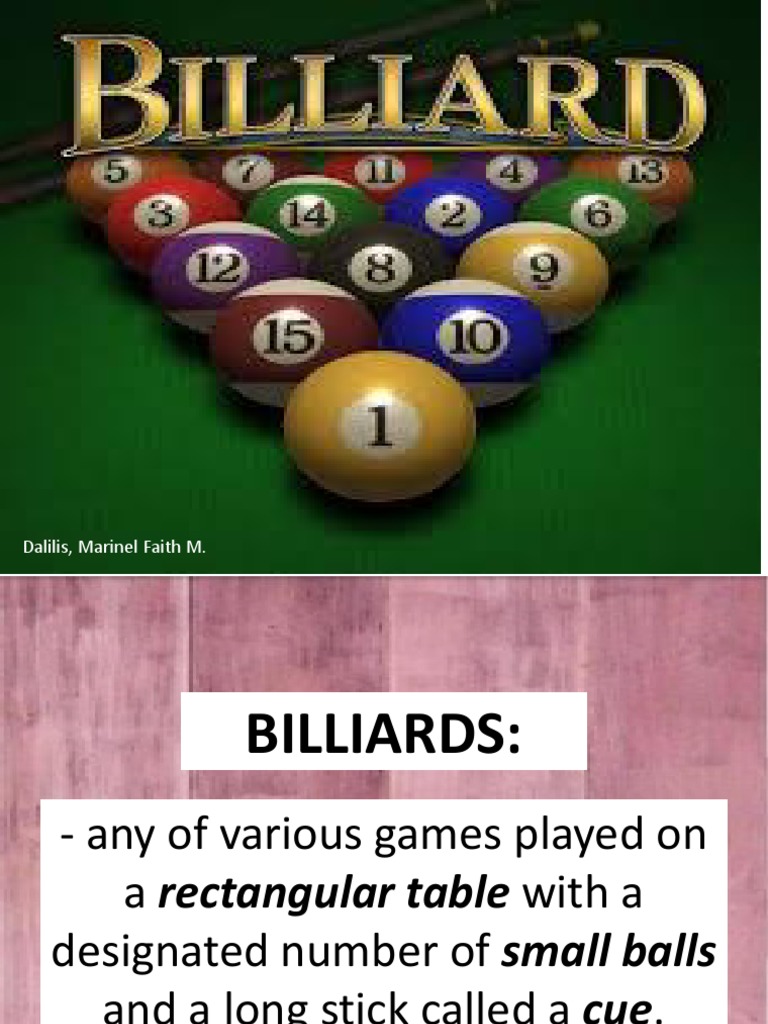 PHYSICAL EDUCATION: Overview of Billiards | PDF