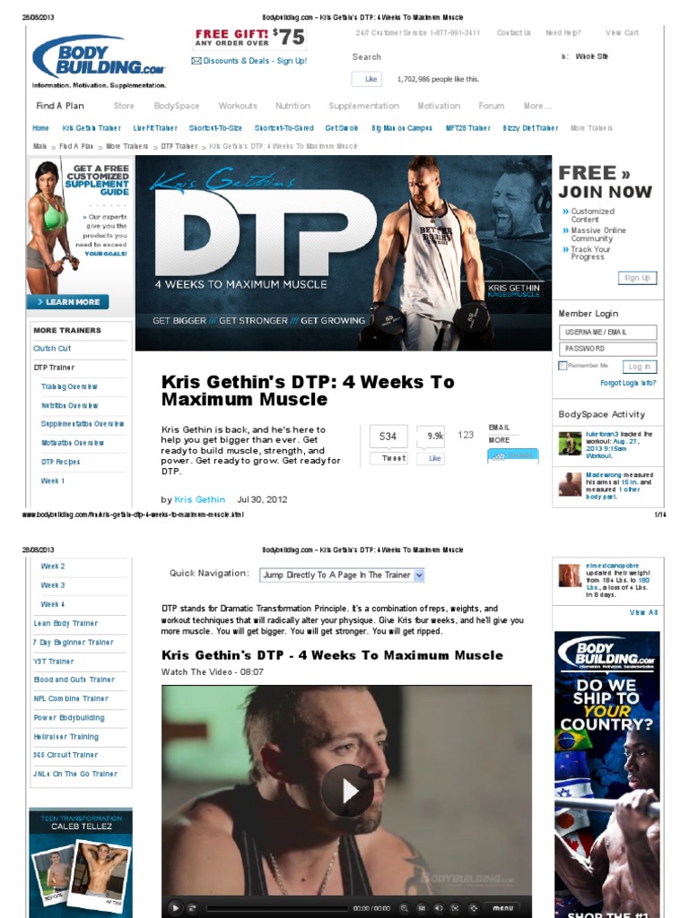 Kris Gethin DTP 4 Weeks To Maximum Muscle PDF | PDF