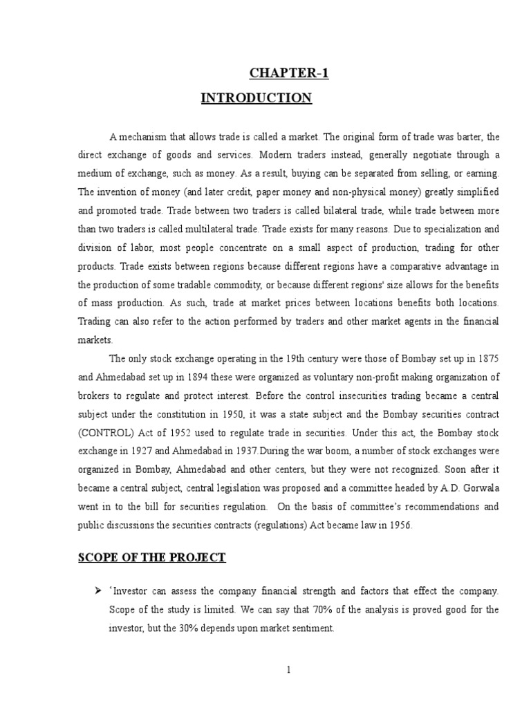 Capital Market Project in India Bulls | PDF