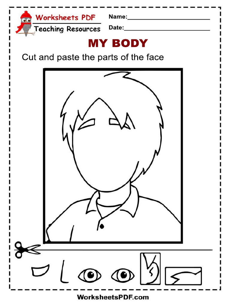 Cut and Paste The Parts of The Face | PDF