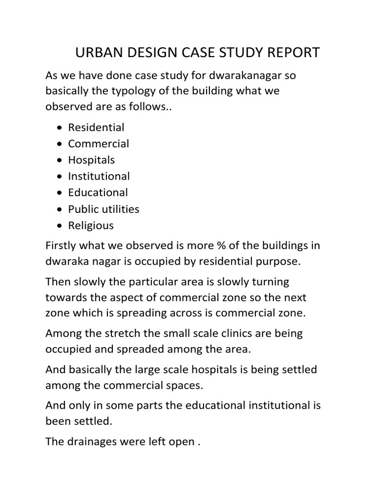 Urban Design Case Study: Dwarakanagar | PDF