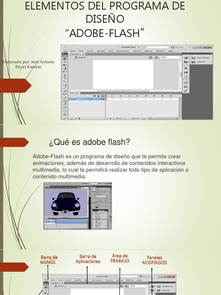 Pantalla Elementos Adobe Flash | PDF
