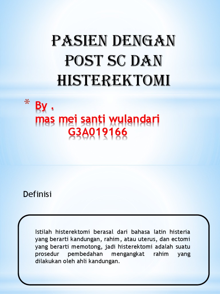 Histerektomi | PDF