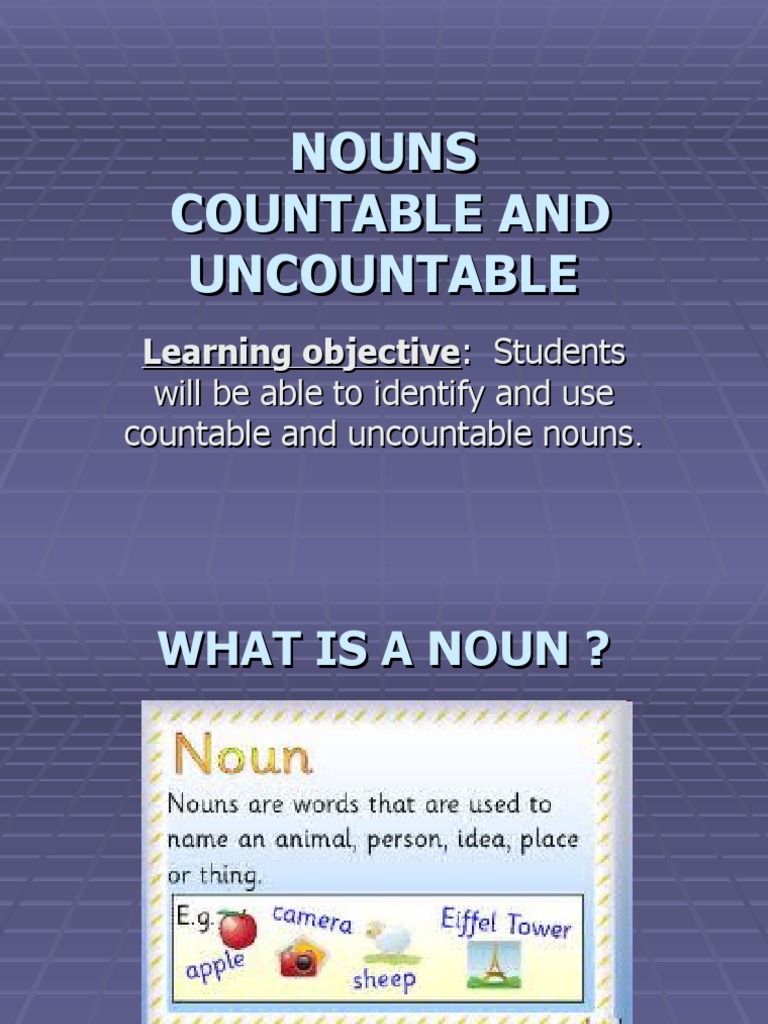 Countable vs Uncountable Nouns Guide | PDF | Noun | Languages