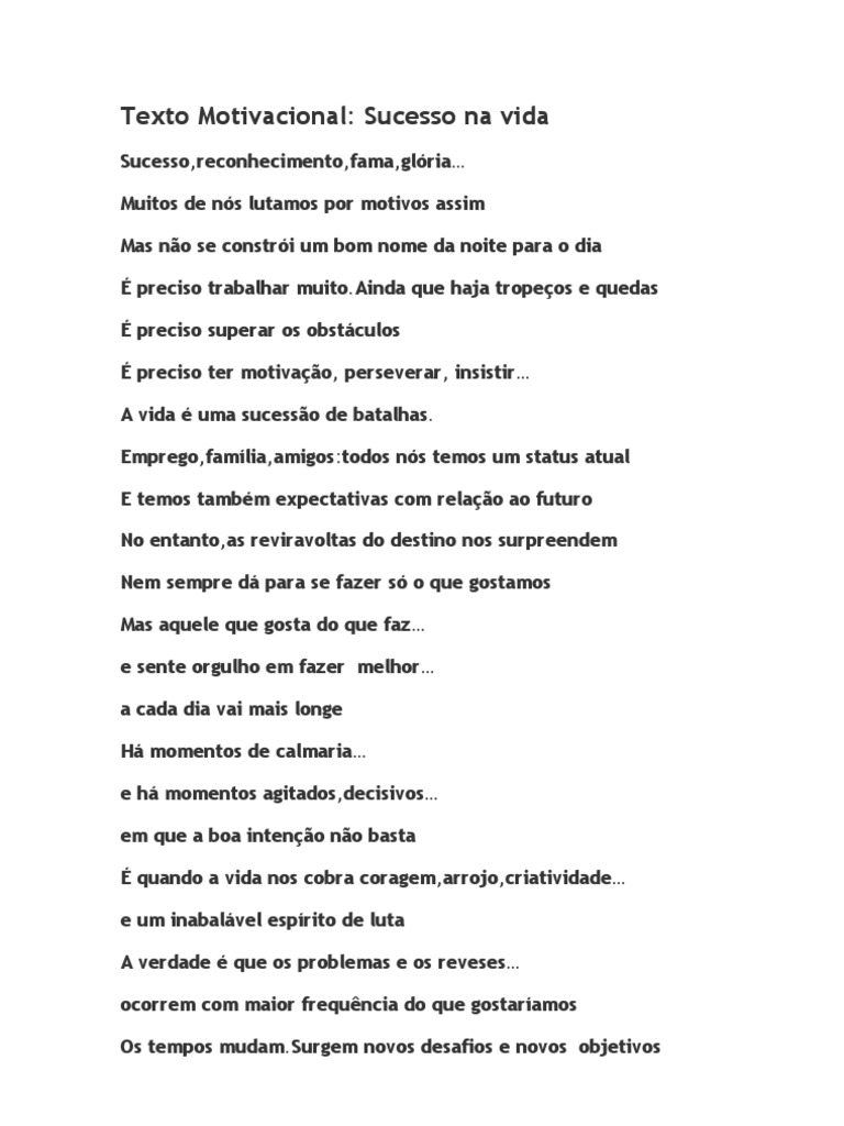 Texto Motivacional o Gladiador | PDF