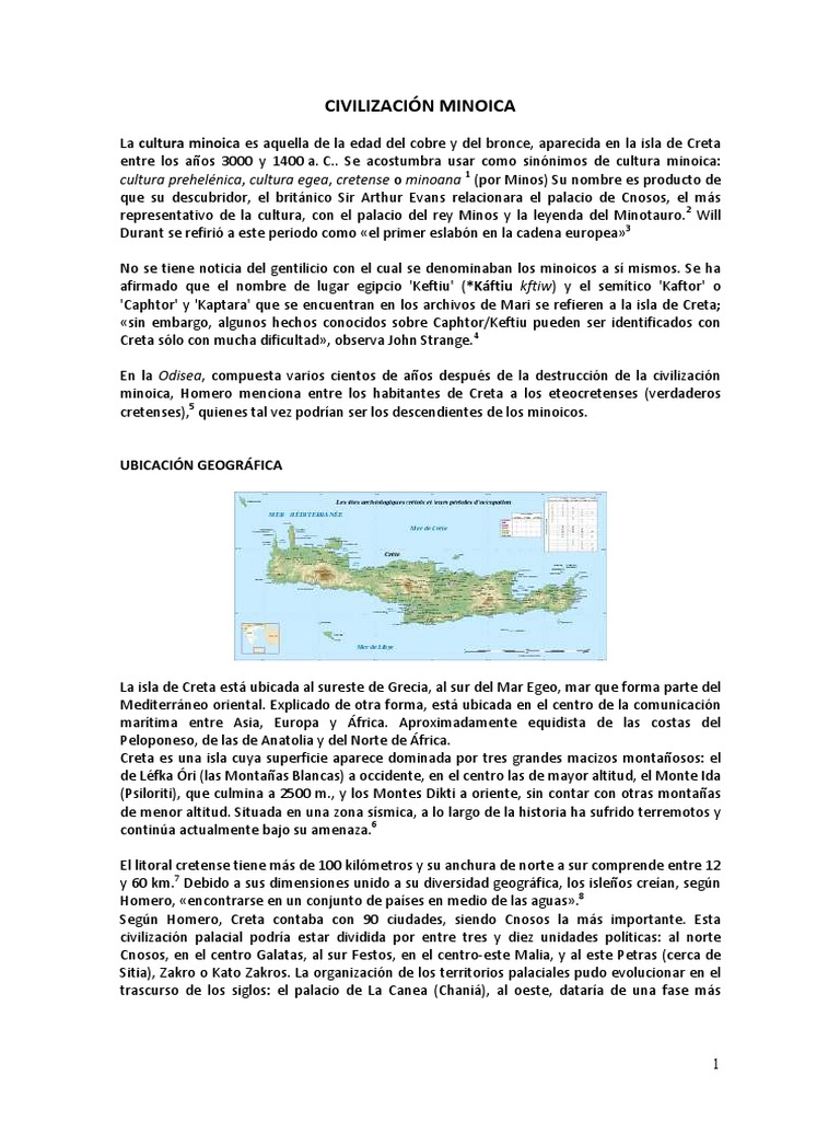 Civilización Minoica PDF | PDF