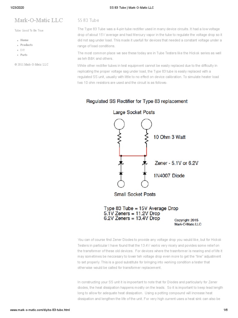 Solid State 83 Tube Replacement | PDF