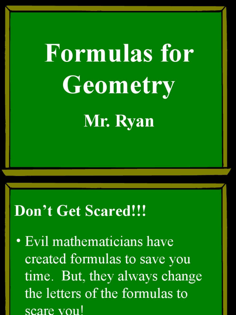Geometry Measurement Formulas Guide | PDF | Area | Geometric Measurement