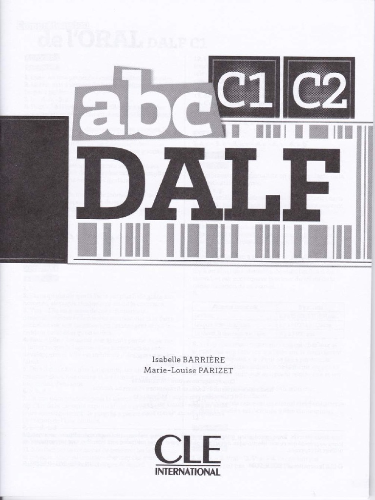 ABC DALF C1 Corriges C1 | PDF