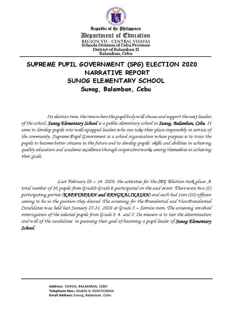A4-District - SPG - Documentation of SPG Election 2020 | PDF