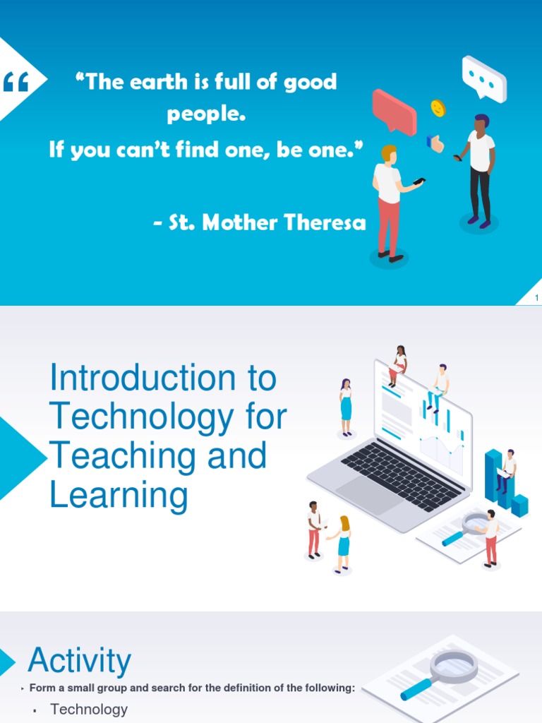 Lesson 1 - Introduction to Technology for Teaching and Learning