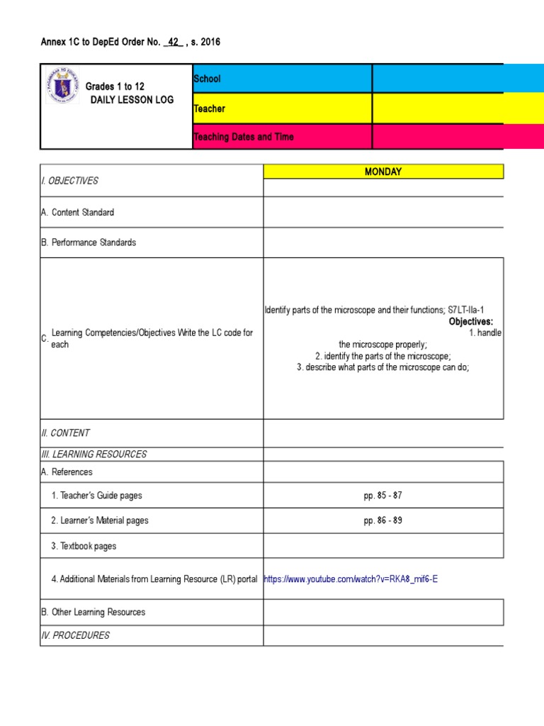 DLL SCIENCE 7 Second Quarter (Second Copy) | PDF | Microscope | Fungus