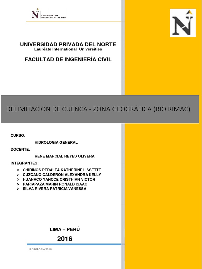 Cuenca - Río Rímac | Descargar gratis PDF | Lima | Cuenca de drenaje
