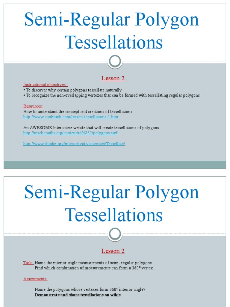 Understanding Semi-Regular Polygon Tessellations | PDF | Art | Computers