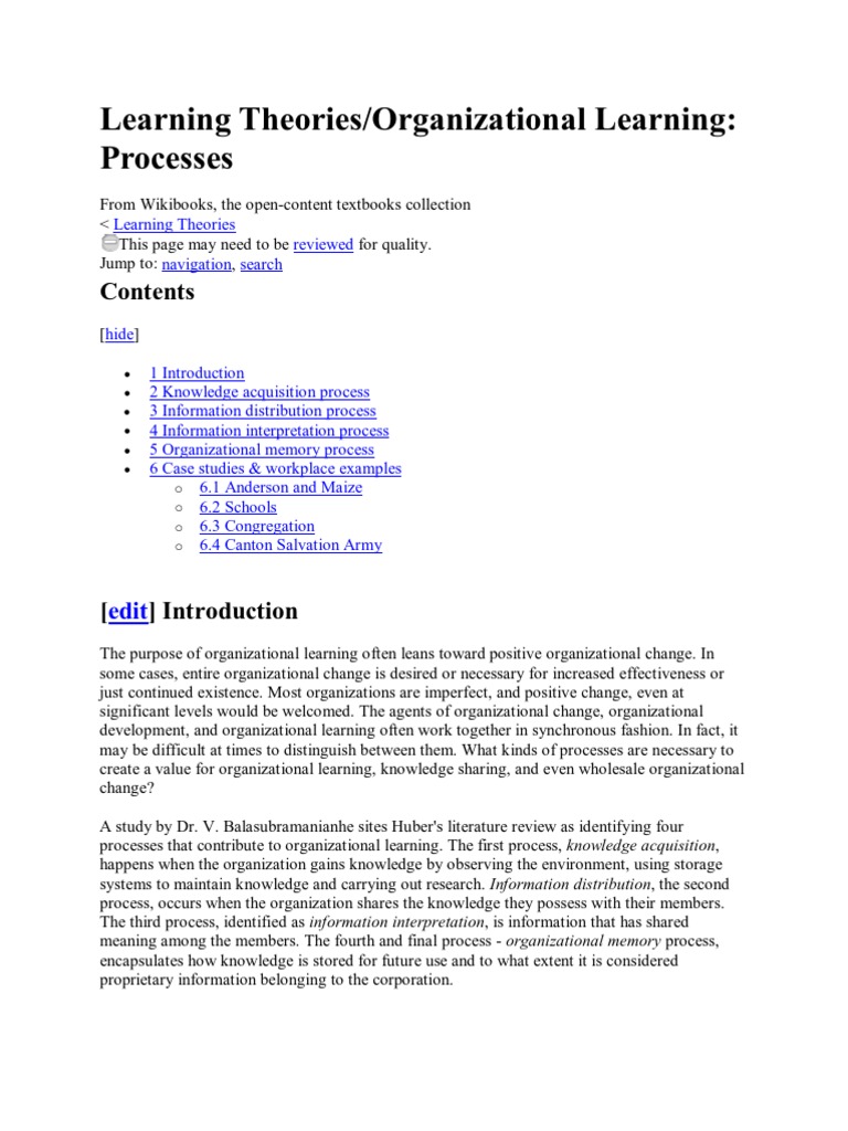 Learning Theories | PDF | Business Process | Top Down And Bottom Up Design