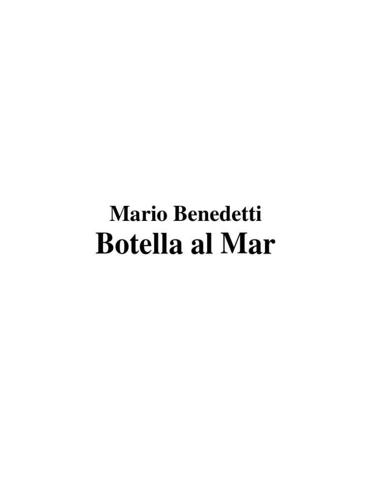 Benedetti - Botella Al Mar PDF | PDF | Musica Tango