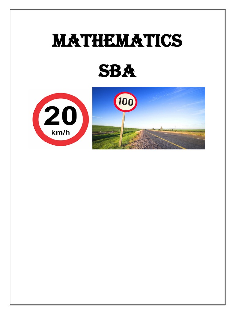 Math Sba | PDF | Speed Limit | Speed
