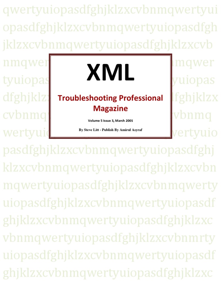 Xml Troubleshooting Professional Magazine Pdf Xml Html Element