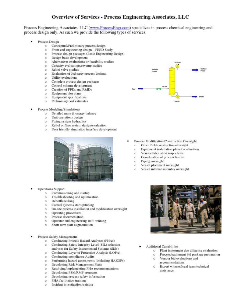 Process Engineering Services Overview | PDF | Engineering Design ...
