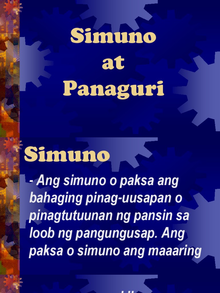 Simuno at Panaguri | PDF