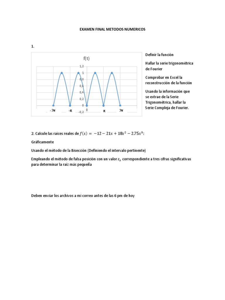 Examen Final Metodos Numericos | PDF