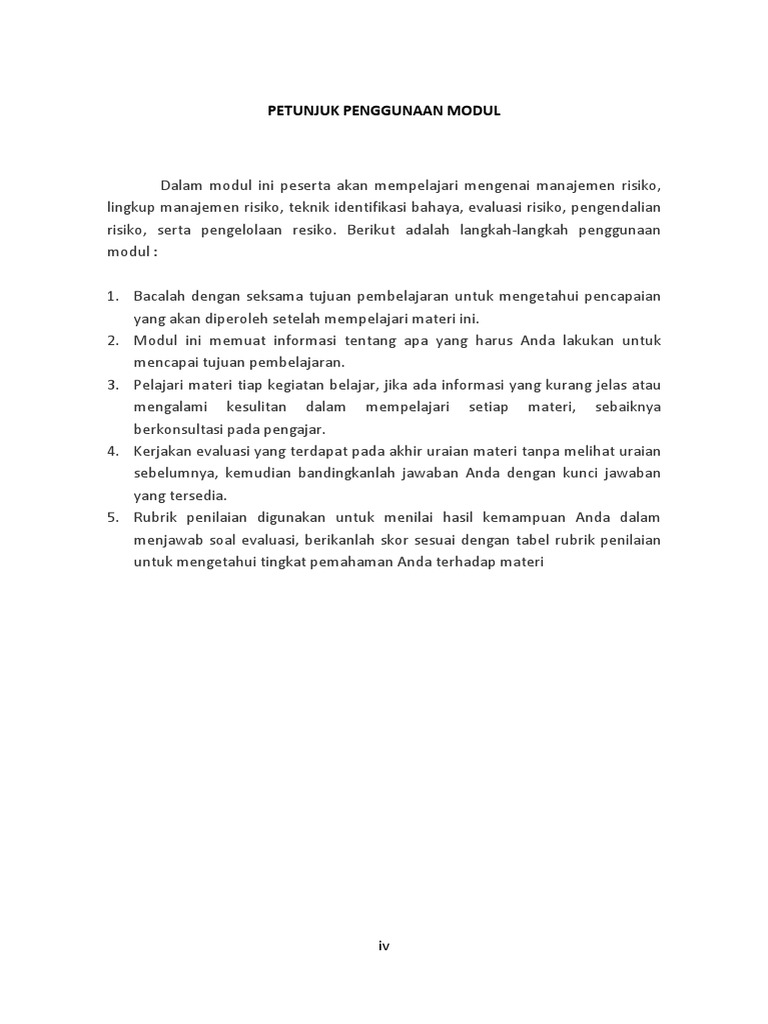 Petunjuk Penggunaan Modul Pdf