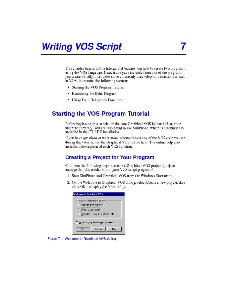 Writing Vos Script Subroutine Computer Program 0903