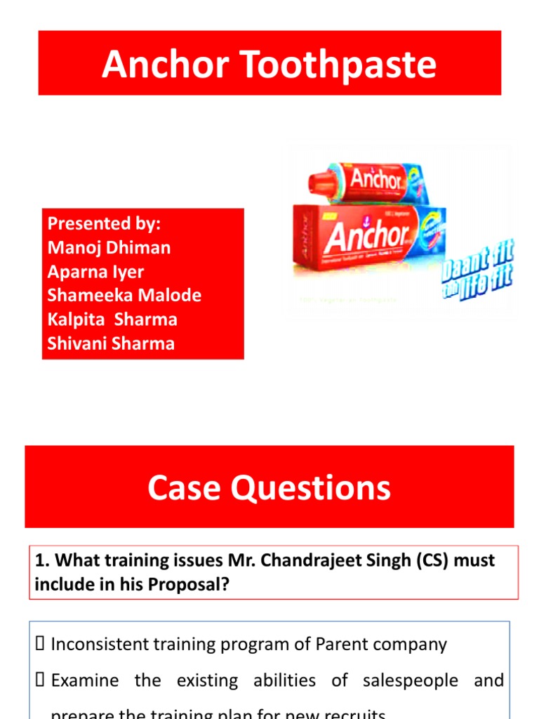 Anchor Toothpaste | PDF