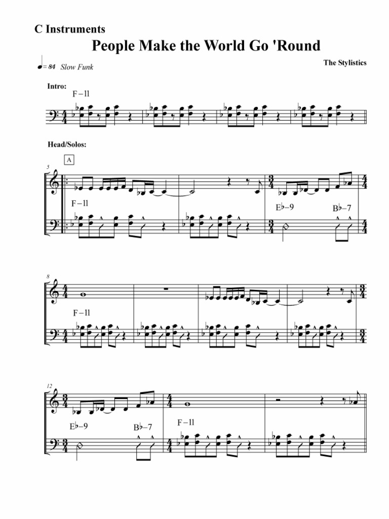 People Make The World Go Round Lead Sheet F Minor PDF | PDF