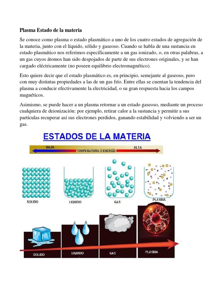 Características y ejemplos del plasma | PDF | Plasma (Física) | Electrón