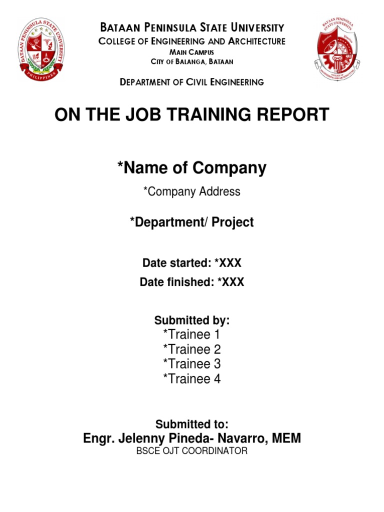 OJT Cover Page | PDF