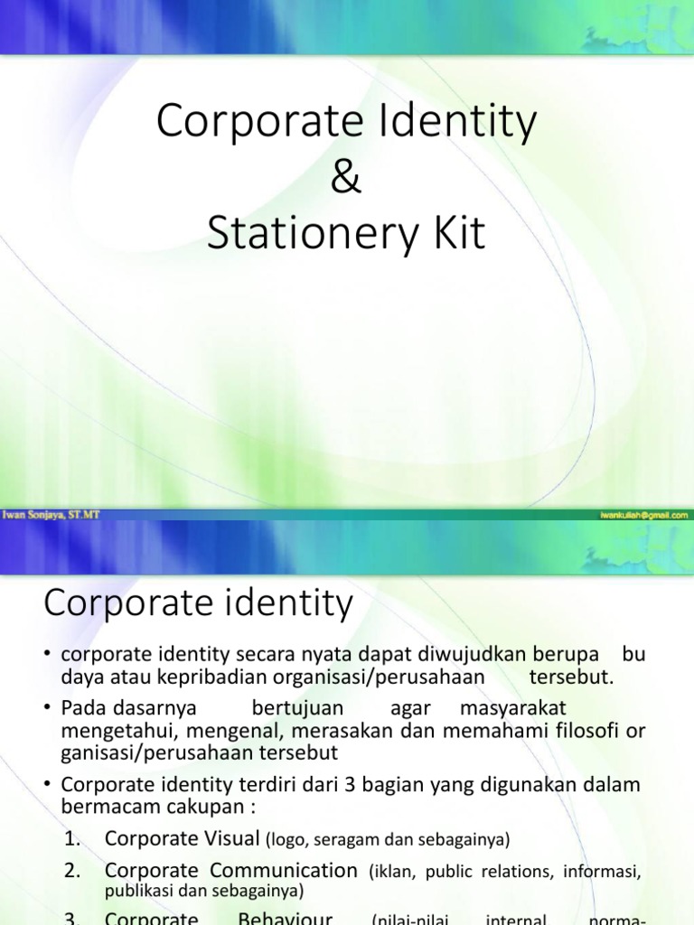 Corporate Identity | PDF | Karier & Perkembangan