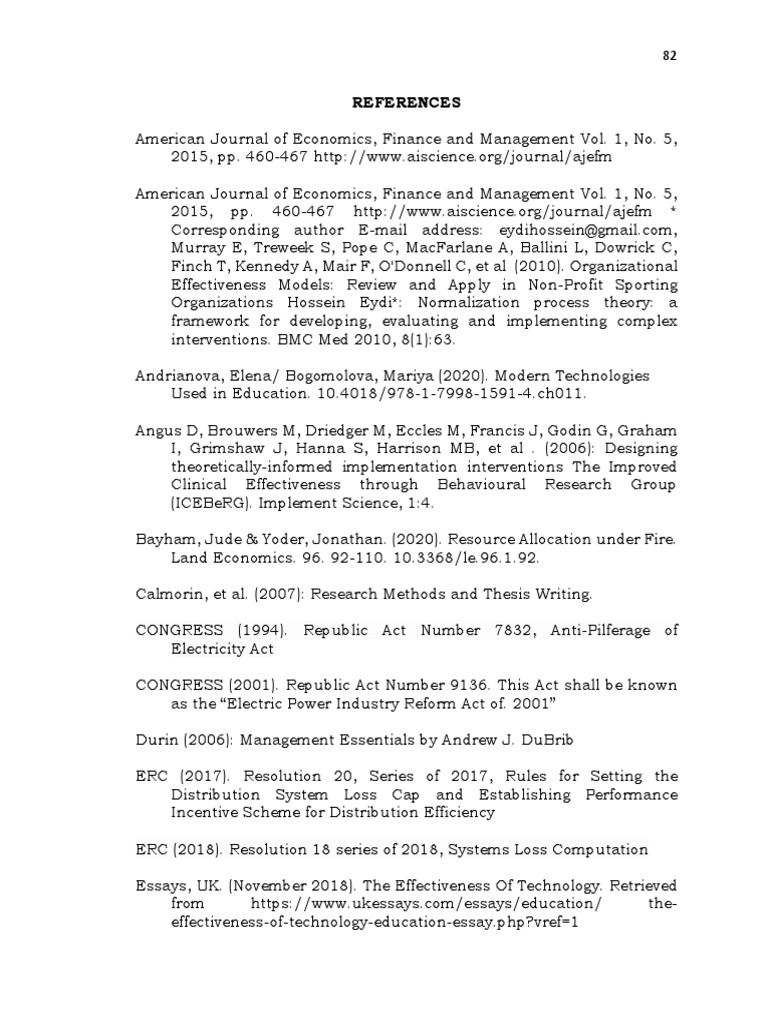 Draft Nap Part2 References Appendices | PDF | Questionnaire | Economics