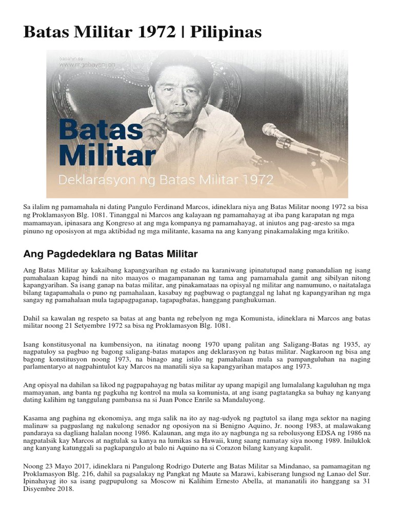 Batas Militar 1972 | PDF