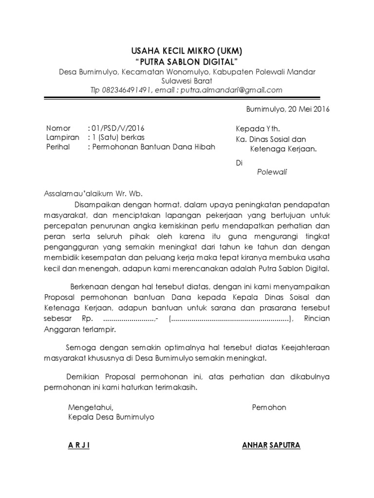 Proposal Usaha Sablon Kaos Digital | PDF