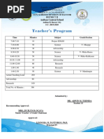 Sample-Class Program and Teachers Program | PDF | Educational Organizations | Educational ...