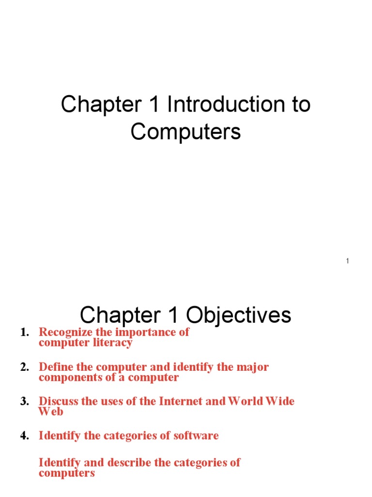 Chapter 1 Introduction To Computers | Download Free PDF | Internet ...