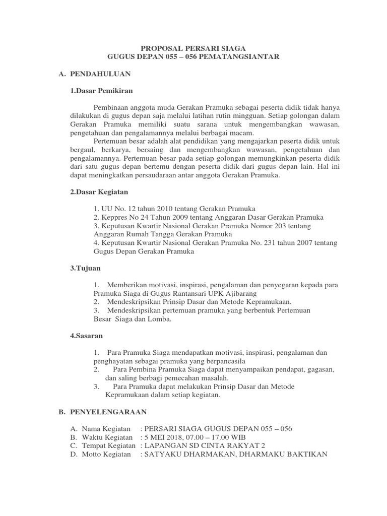 Proposal Persari Siaga | PDF