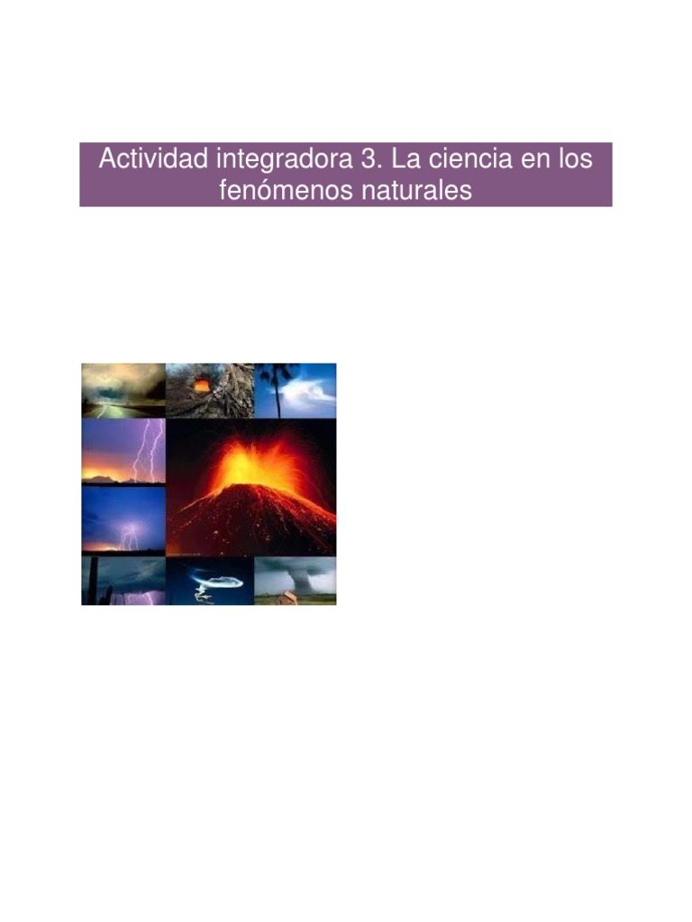 La Ciencia en Los Fenómenos naturales-M14S2AI3 | PDF | Fuego fatuo ...