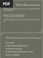 Standard Work Time Observation Sheet Template | PDF