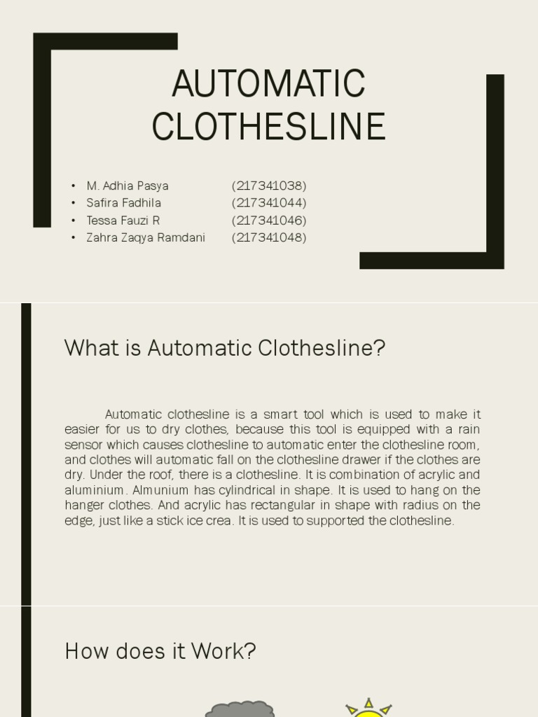 Automatic Clothesline REVISED | PDF | Arduino | Manufactured Goods