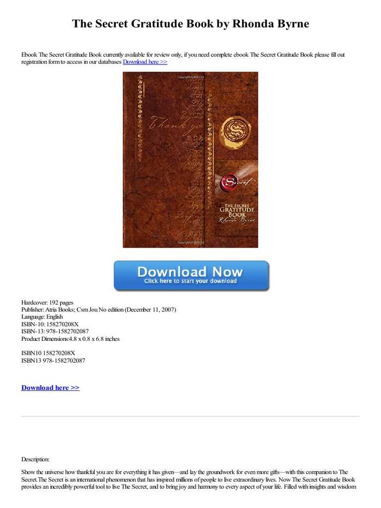 The Secret Gratitude Book | PDF | Gratitude | Books