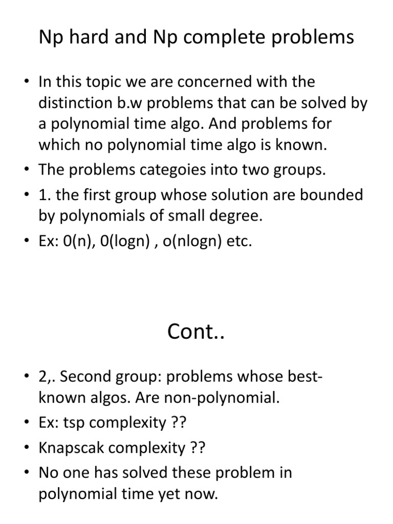 NP Hard and NP Complete Problems | PDF | Computational Complexity Theory | Time Complexity
