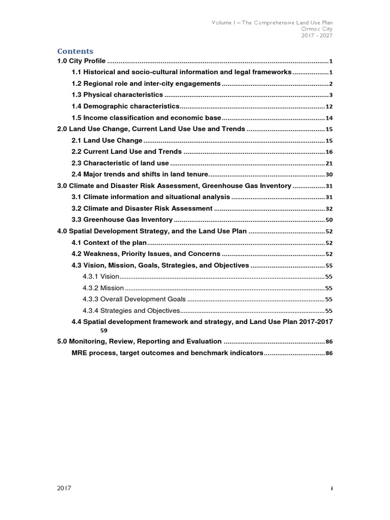 Ormoc - CLUP Vol1 - 2017-2027 | PDF | Natural Environment | Nature