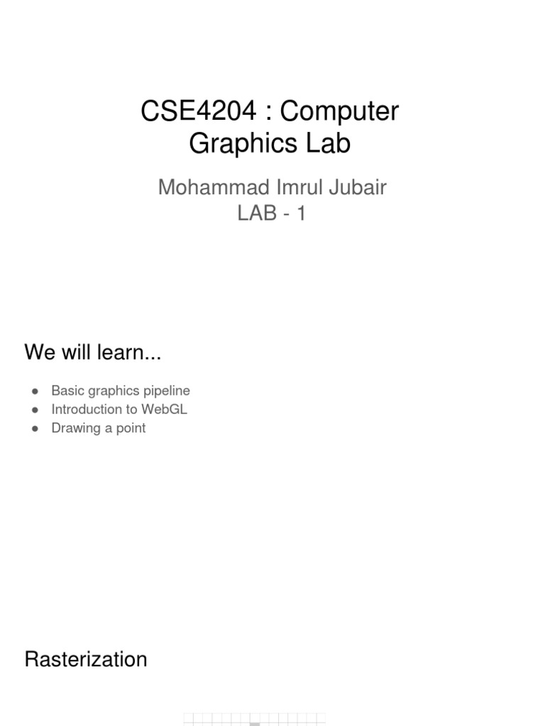 CSE4204 - Computer Graphics Lab - 1 | PDF | Shader | Web Gl