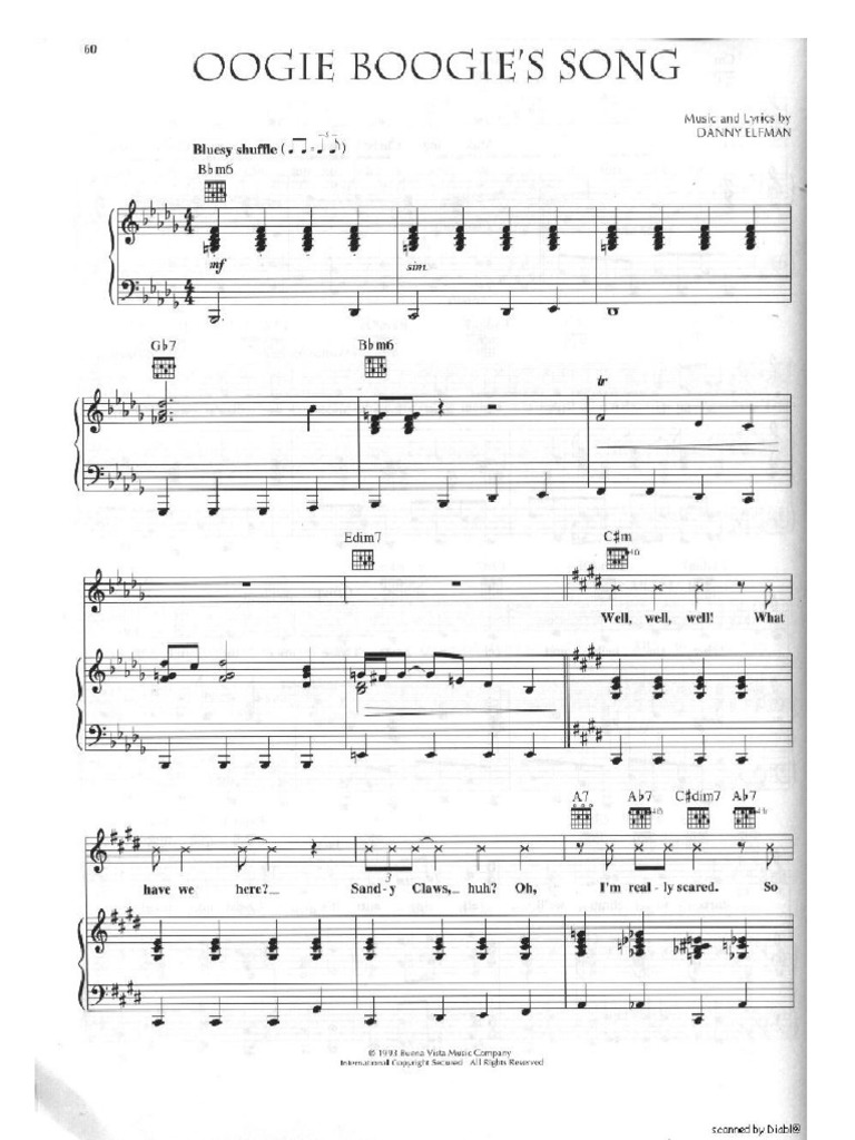 Oogie Boogie Song | PDF
