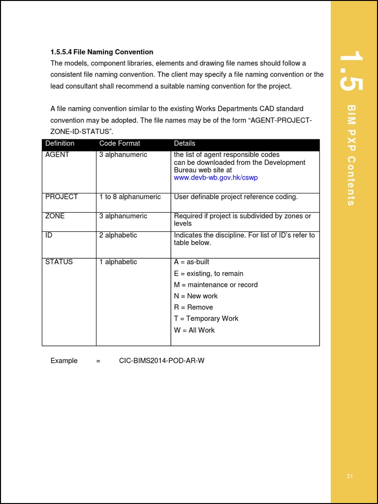 CIC BIM Standard - File Naming | PDF | Building Information Modeling ...
