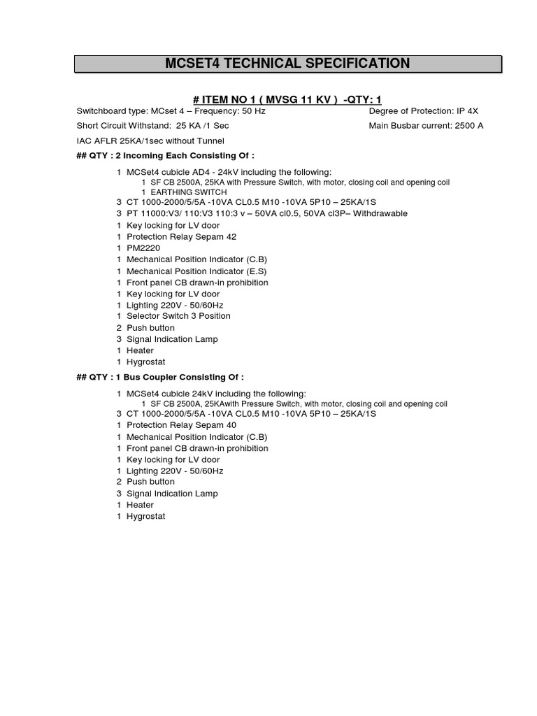 MCset-4 Technical Datasheet | PDF | Electrical Wiring | Power Supply